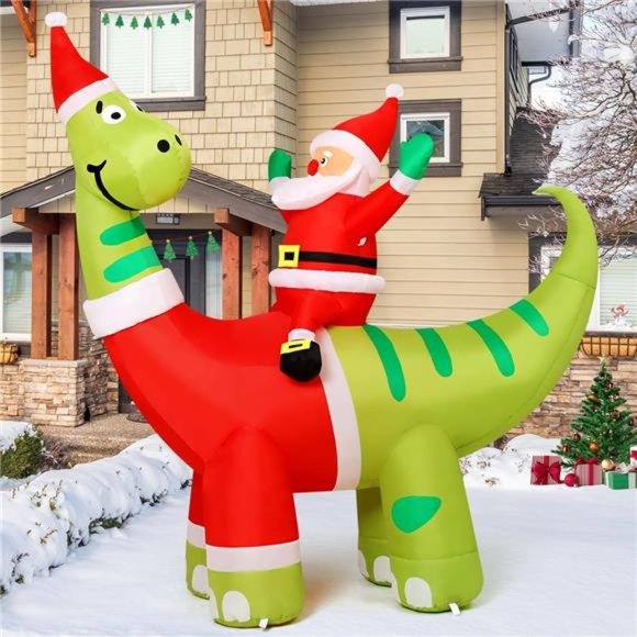 Holiday | 6ft Christmas Inflatables Outdoor Decor Santa Claus Riding A ...